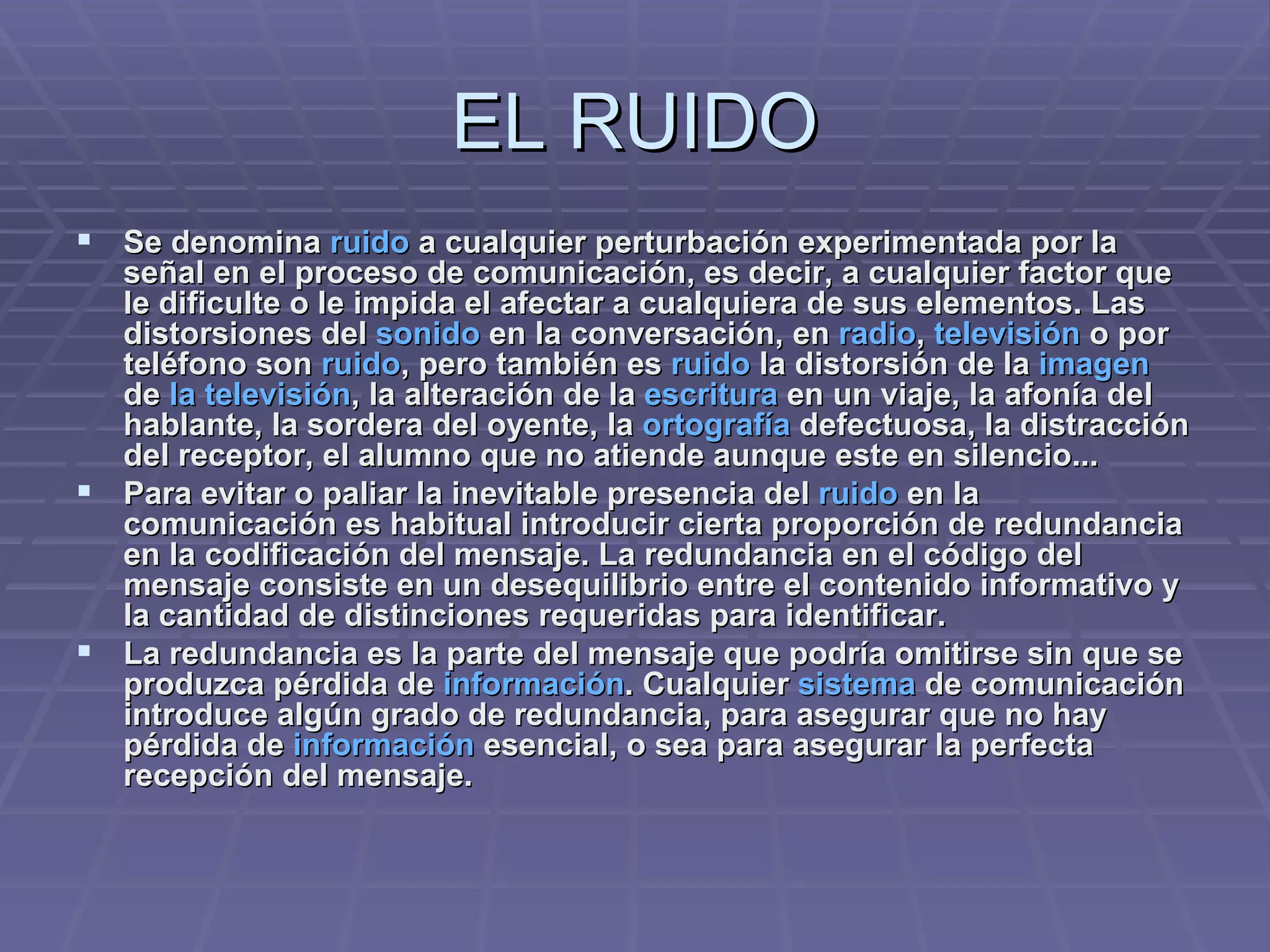 Ruidos En La Comunicacion | PPT