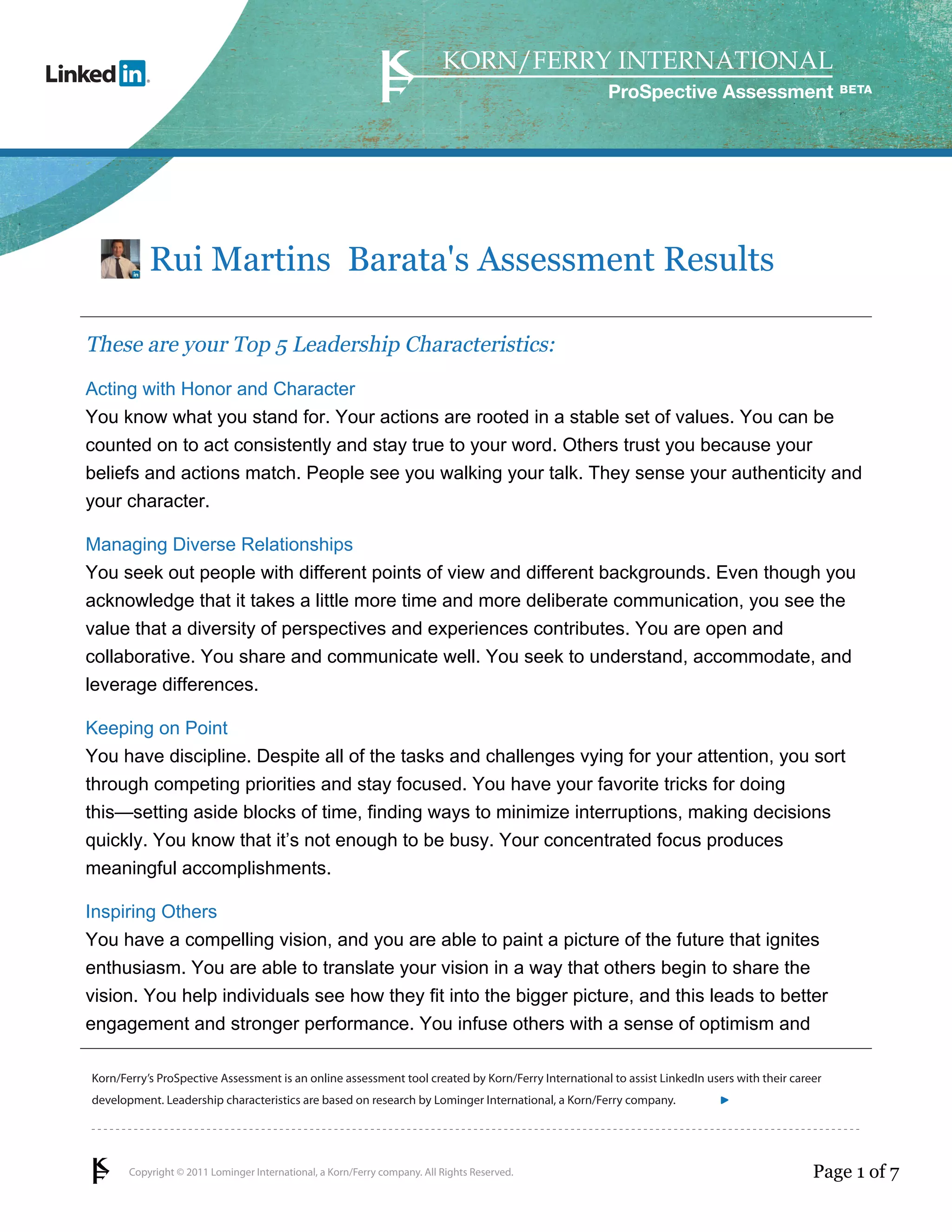 Rui prospective assessment from Korn Ferry | PDF