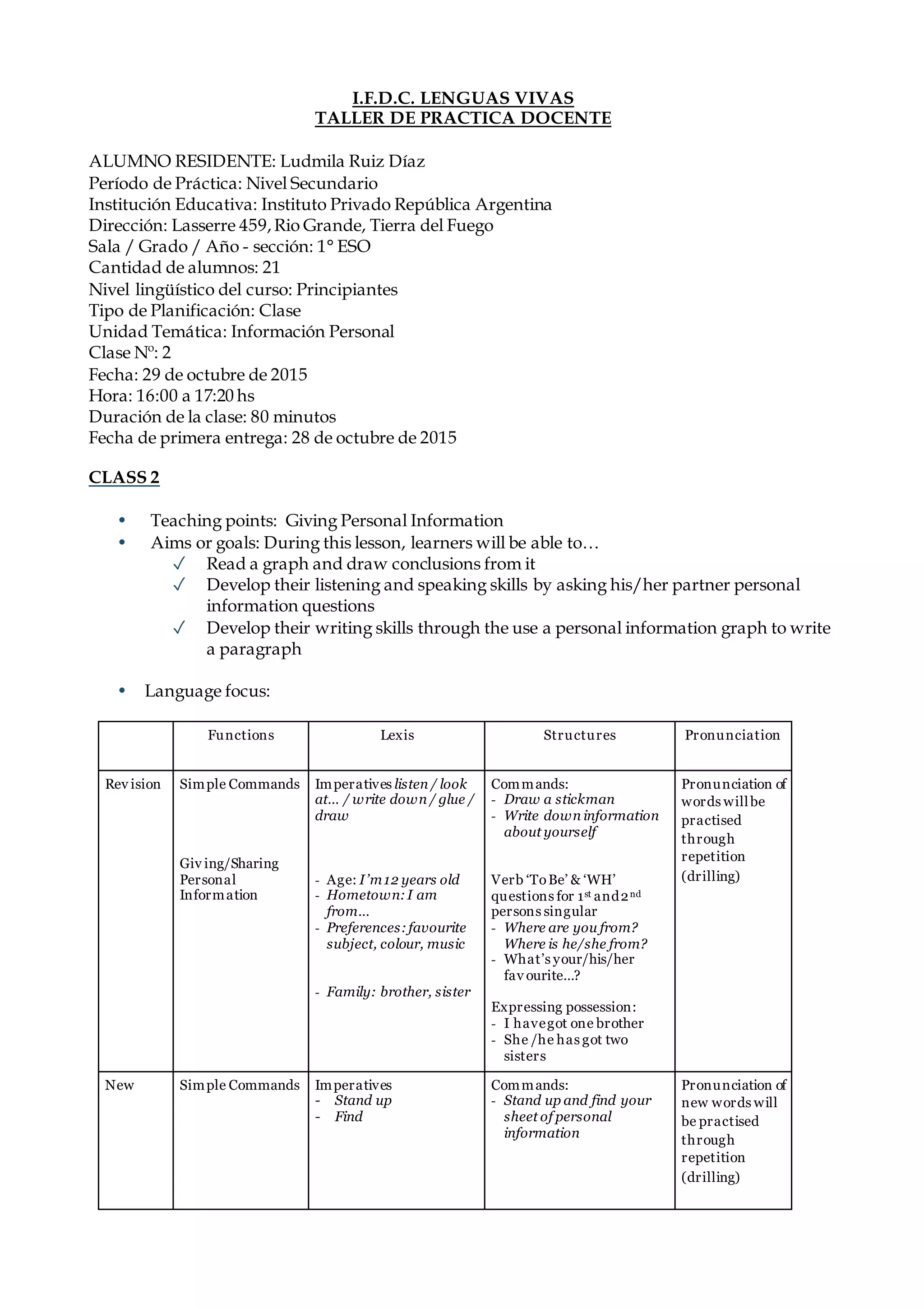Secondary: Lesson Plan 2 | PDF