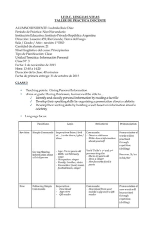 Secondary: Lesson Plan 3 | PDF