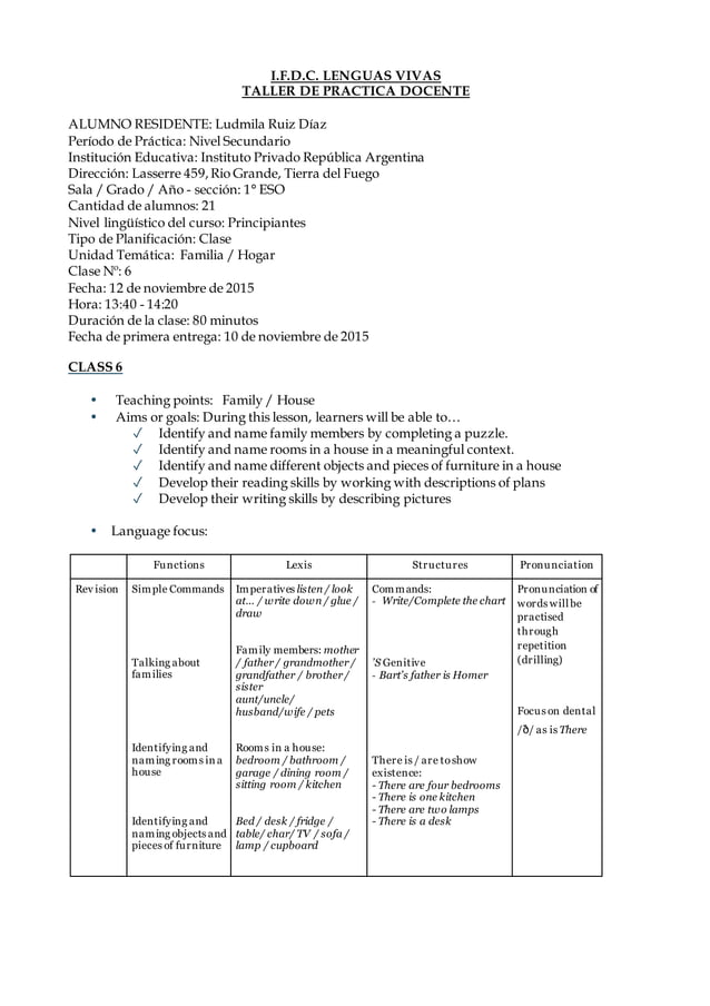 Secondary: Lesson Plan 6 | PDF