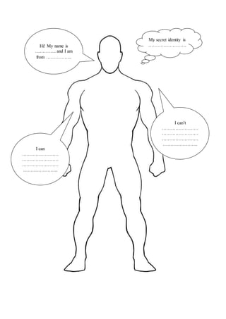 Design Your Own Superhero Template