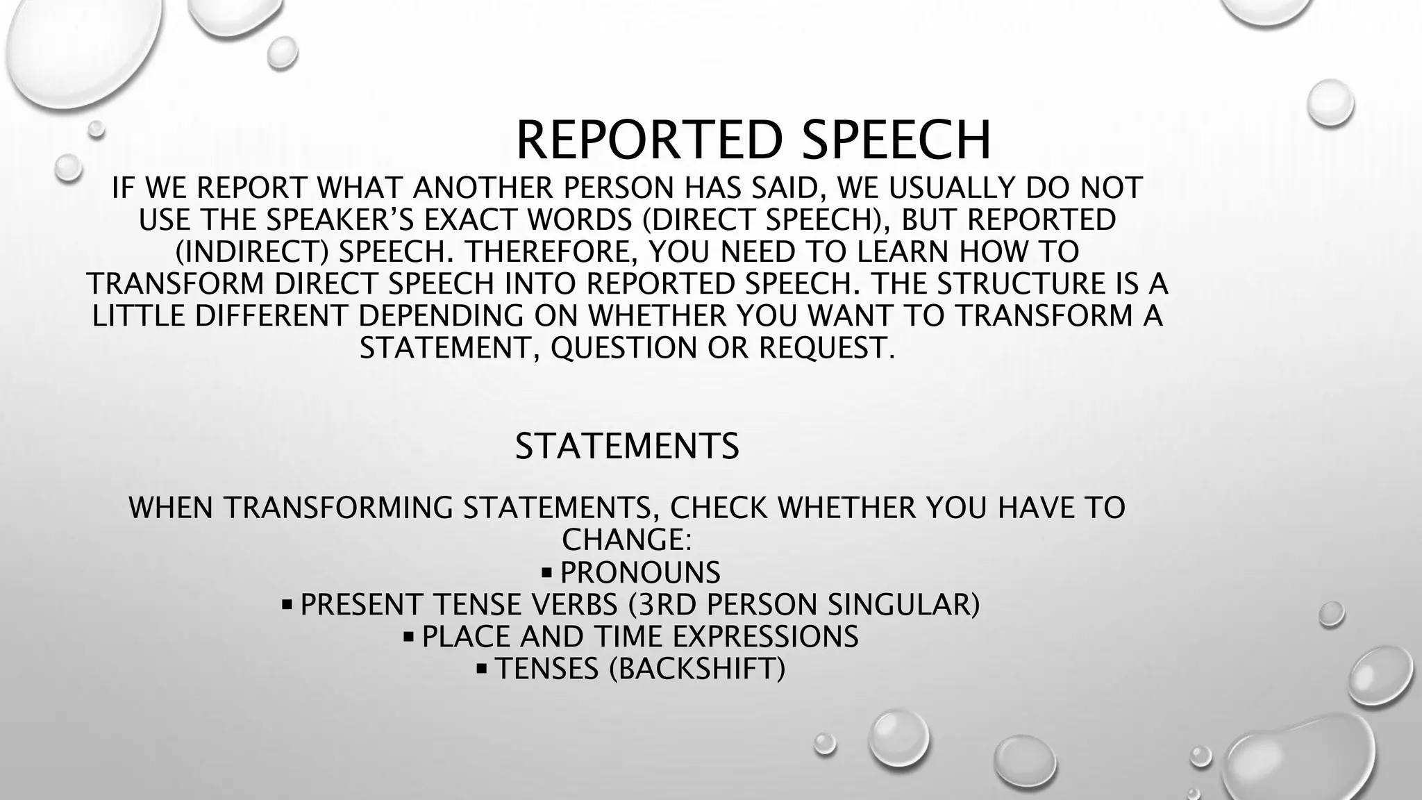 REPORTED SPEED | PPTX