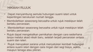 Rujuk dalam pernikahan perspektif syariat islam | PPT