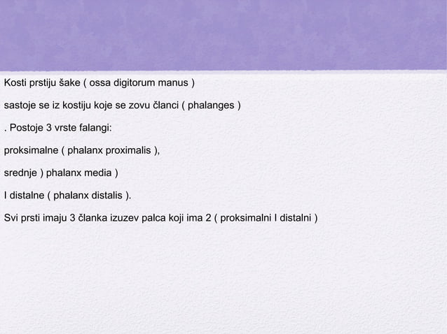 KOSTI RUKE | ODP