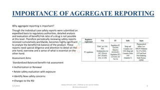 AGGREGATE REPORTING IN PHARMACOVIGILANCE | PPTX