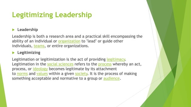 Forthright leadership & Legitimizing leadership | PPT