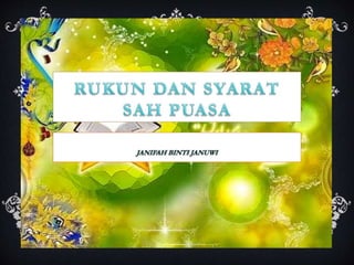 Rukun dan syarat sah puasa | PPT
