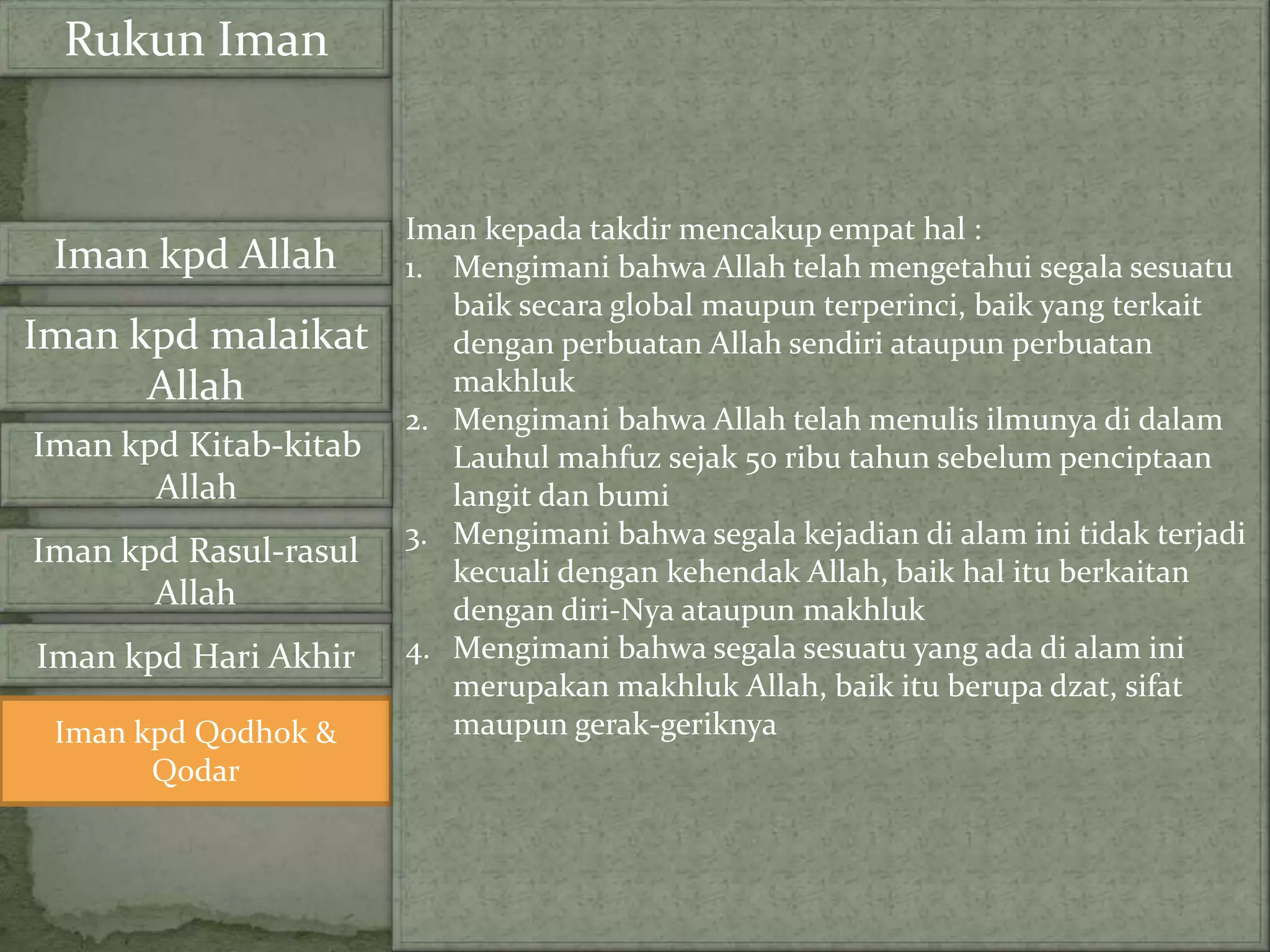 Rukun iman dan rukun islam | PPTX