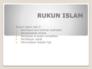 Rukun islam | PPTX