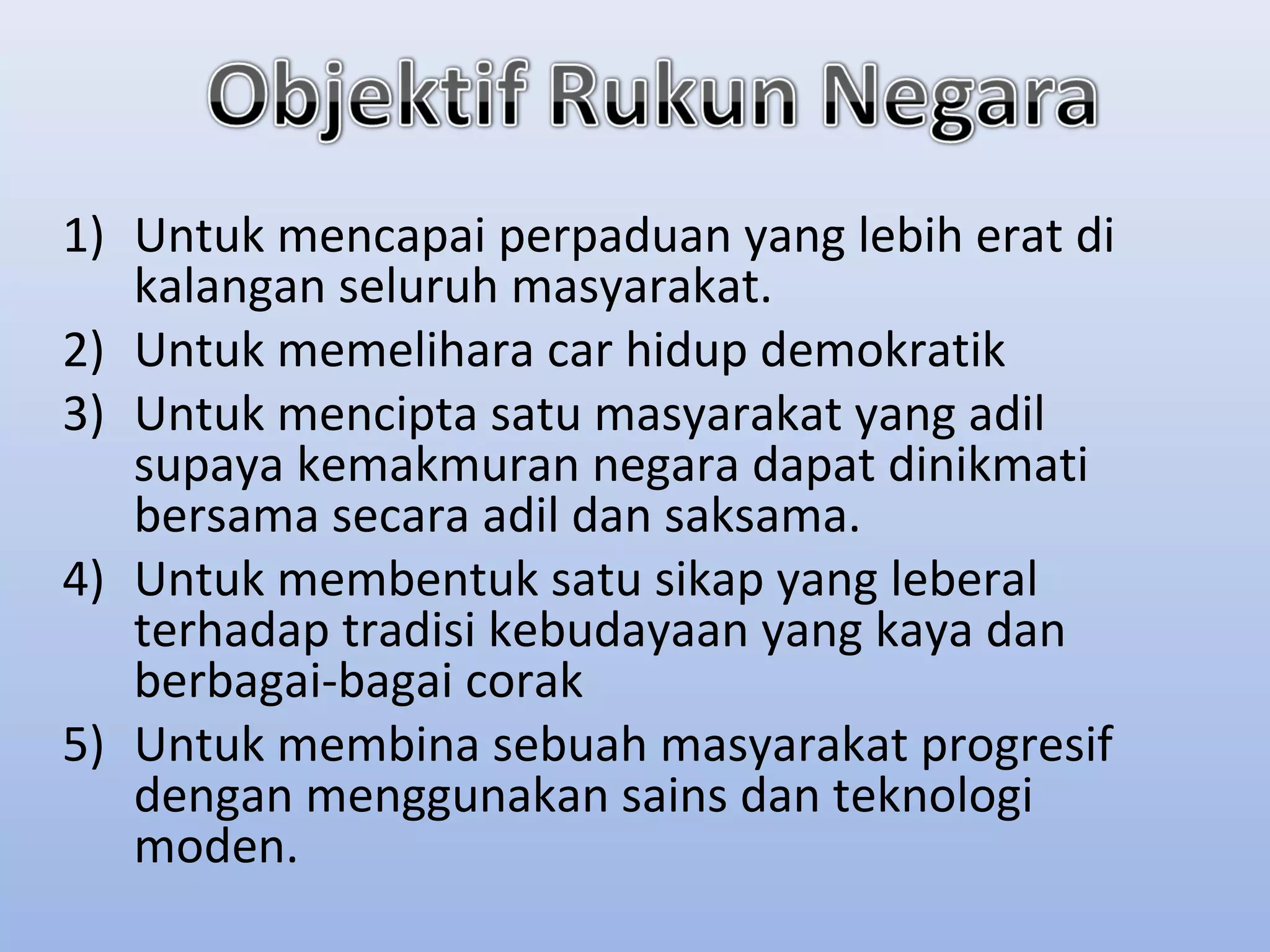 Rukun negara 1 | PPT