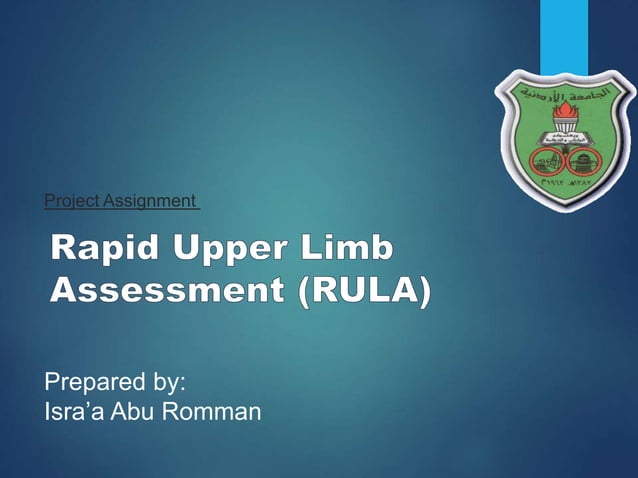 Rapid Upper Limb Assessment (RULA) - Human Factors | PPTX | Physical ...
