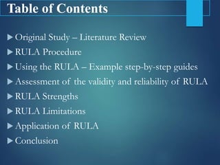 Rapid Upper Limb Assessment (RULA) - Human Factors | PPTX | Physical ...
