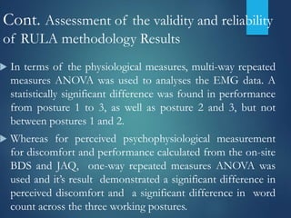 Rapid Upper Limb Assessment (RULA) - Human Factors | PPTX