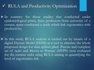 Rapid Upper Limb Assessment (RULA) - Human Factors | PPTX