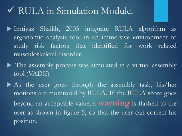 Rapid Upper Limb Assessment (RULA) - Human Factors | PPTX | Physical ...