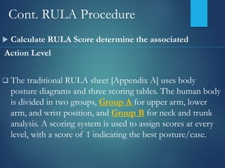 Rapid Upper Limb Assessment (RULA) - Human Factors | PPTX
