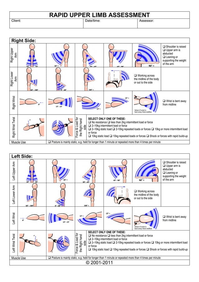 Rula sheet | PDF | Foot Health | Diseases and Conditions