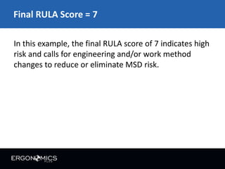 RULA - Rapid Upper Limb Assessment | PDF