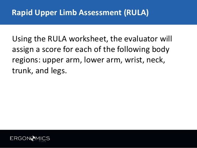 RULA - Rapid Upper Limb Assessment