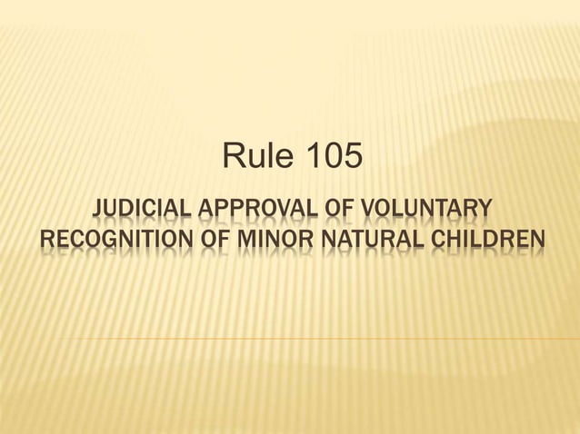 Rule 105 | PPT