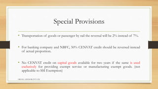 Rule 6 of CENVAT CREDIT RULE | PPT