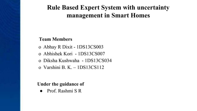 Rule based expert system | PPTX