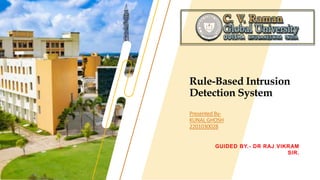Rule-Based Intrusion Detection System.pptx | Databases | Computer Software and Applications