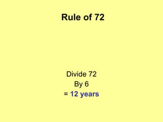 Rule Of 72 | PPT