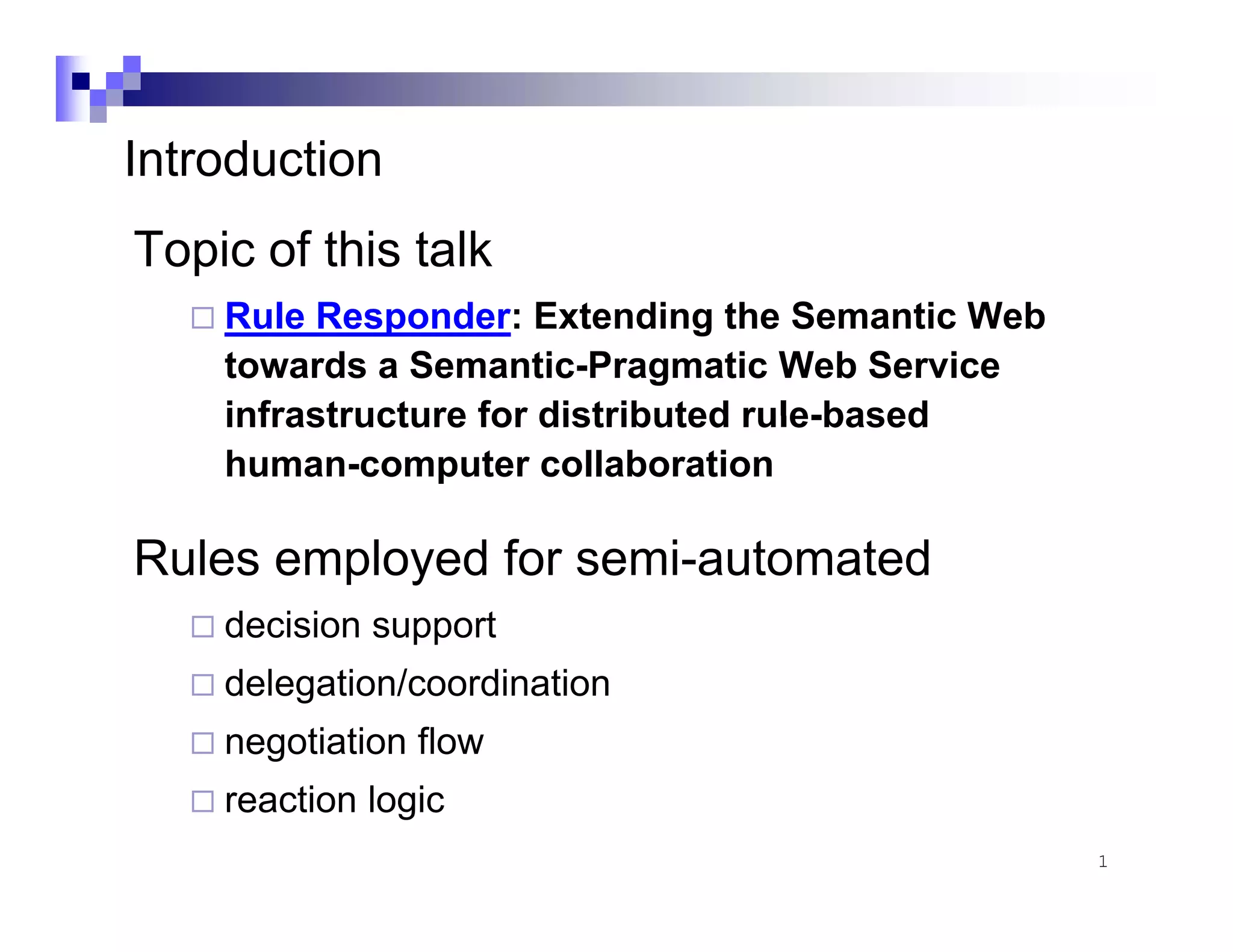 Rule Responder Nccu Taipei Mar2008 Talk [Compatibility Mode] | PDF | Web Design and HTML | Internet