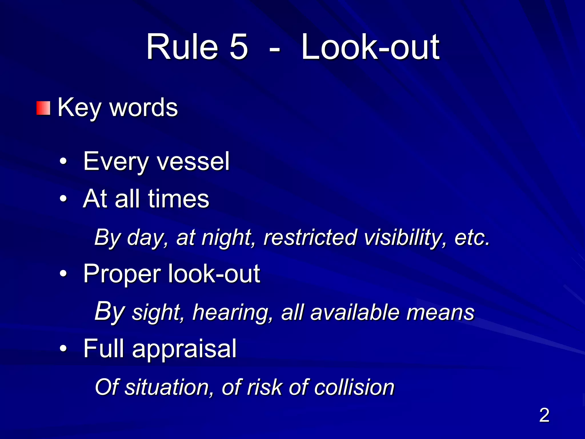 Rule 05 look-out | PDF