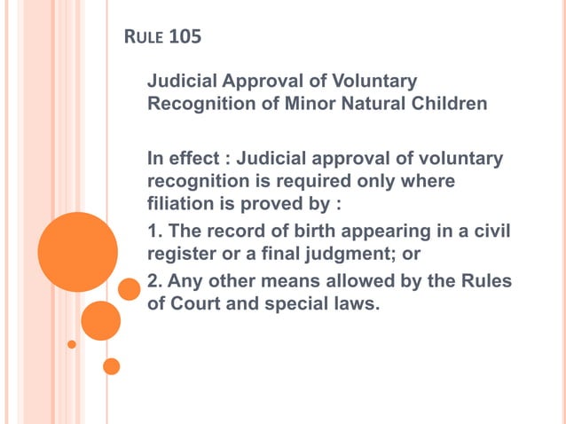 Rule 105 | PPT