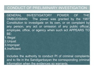 Preliminary Investigation | PPTX