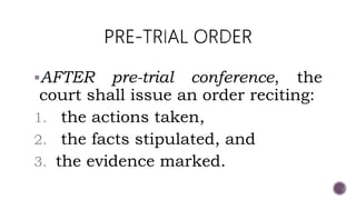 Rule 118 pre trial conference | PPTX