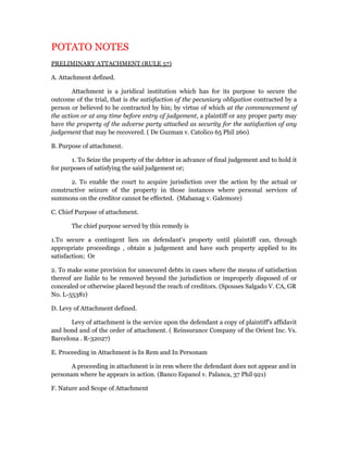 Remedial Law Rule 57 preliminary attachment | PDF
