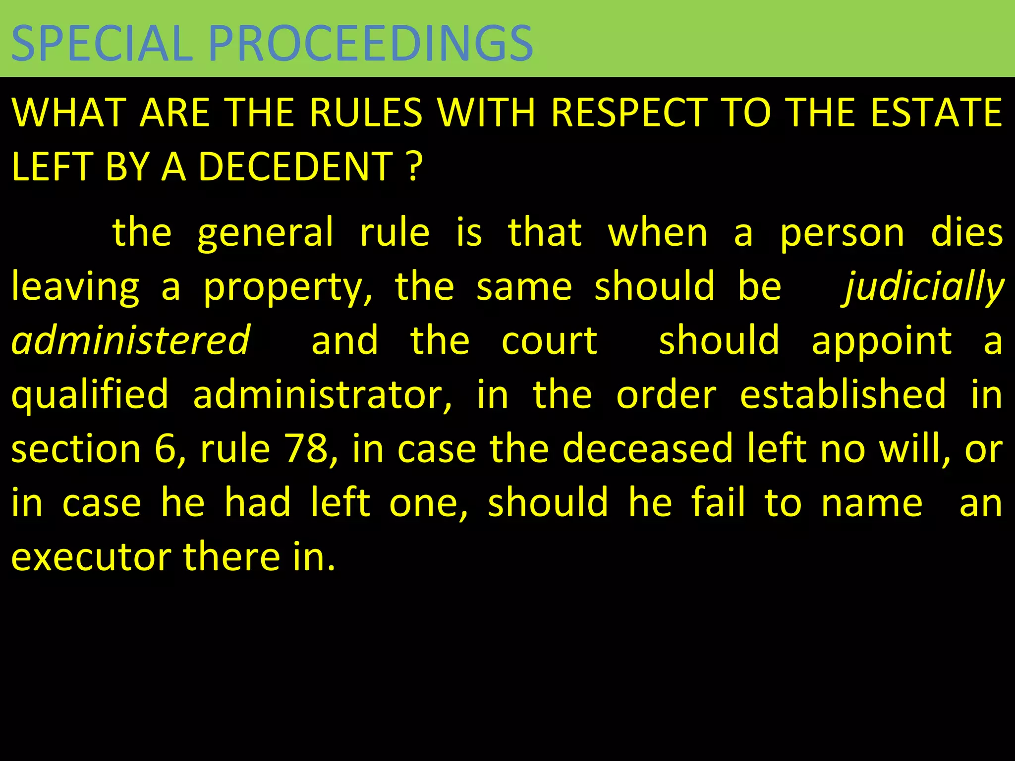 Rule 74 SUMMARY SETTLEMENT OF ESTATES | PPT