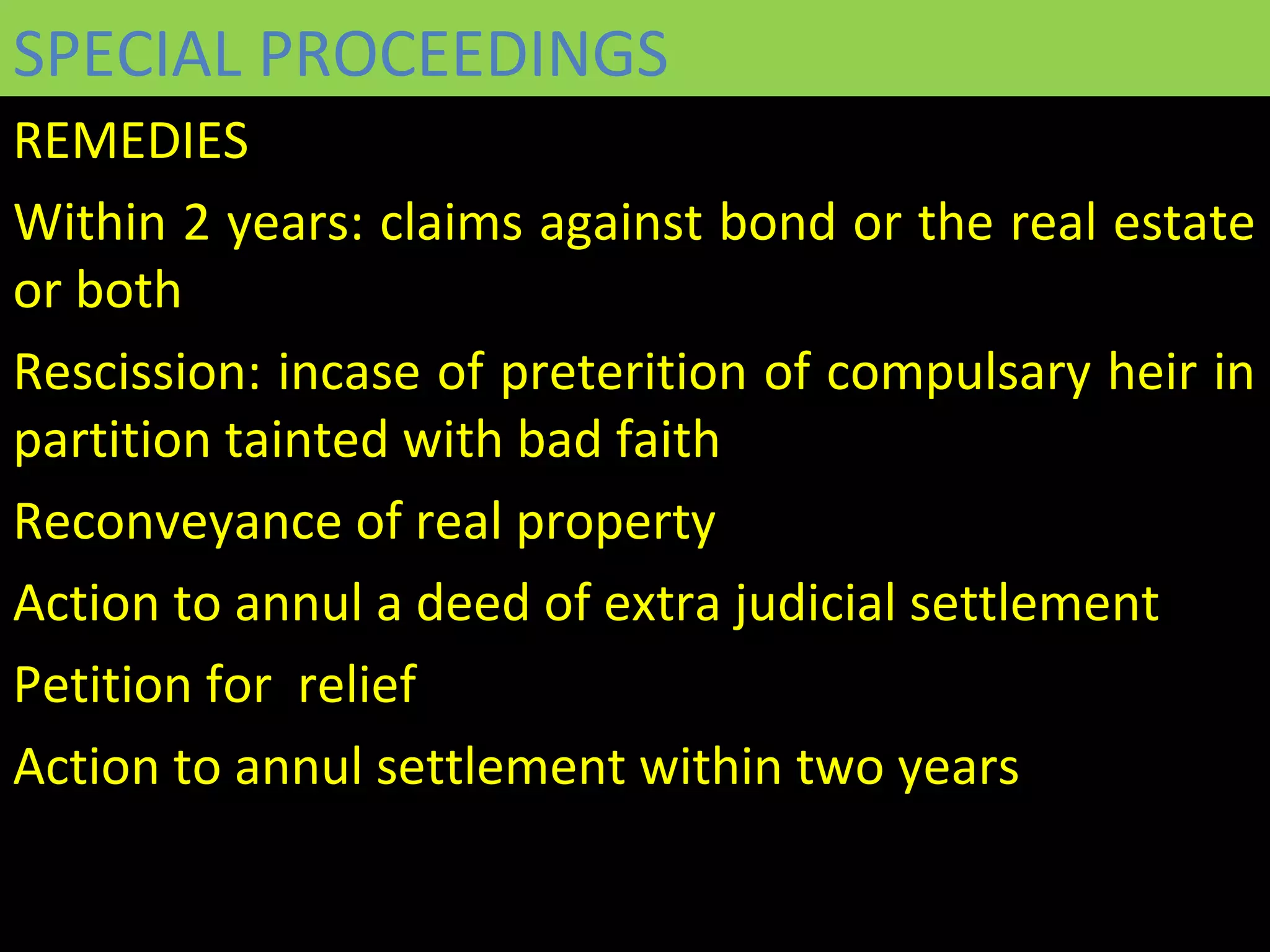 Rule 74 SUMMARY SETTLEMENT OF ESTATES | PPT