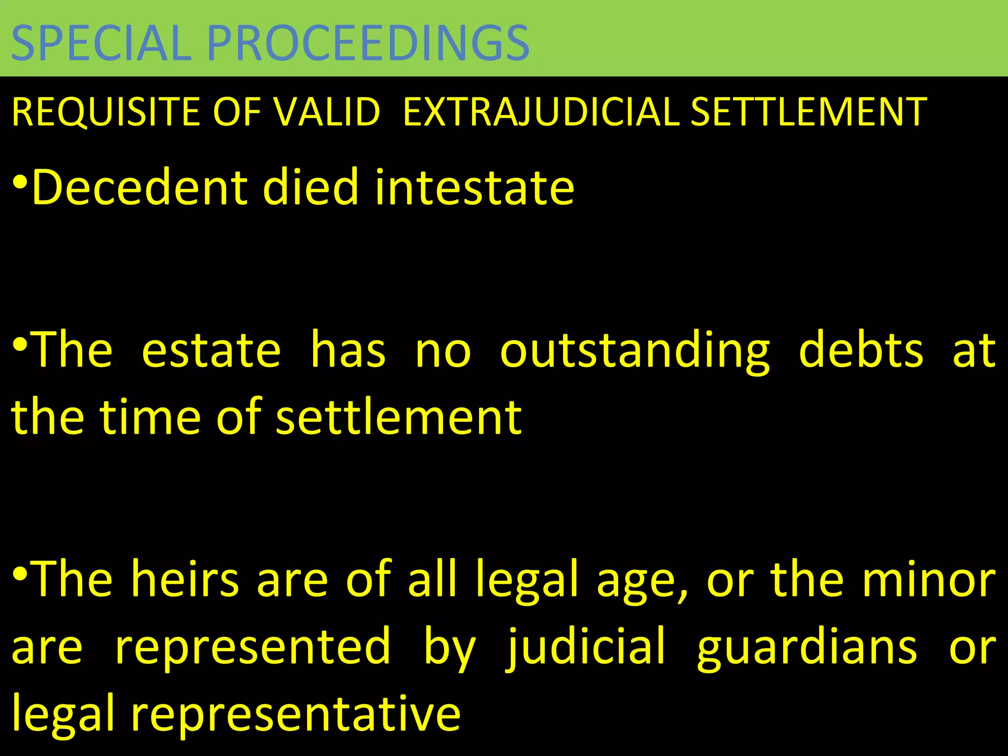Rule 74 SUMMARY SETTLEMENT OF ESTATES | PPT