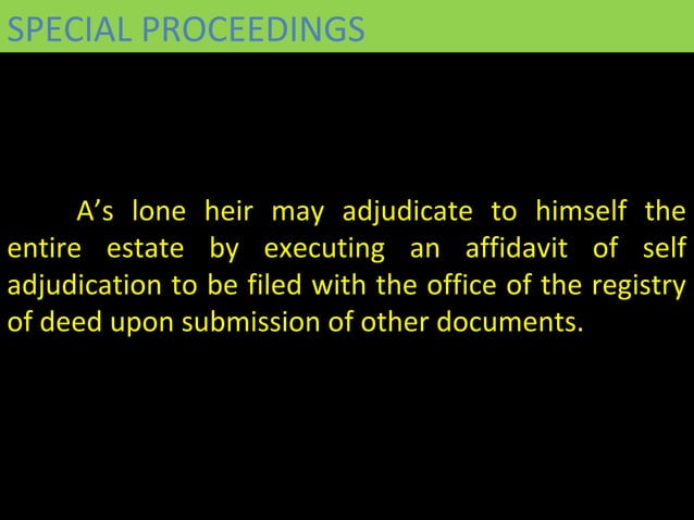 Rule 74 SUMMARY SETTLEMENT OF ESTATES | PPT | Law