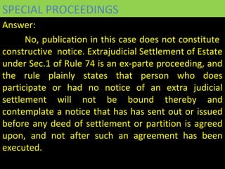 Rule 74 SUMMARY SETTLEMENT OF ESTATES | PPT