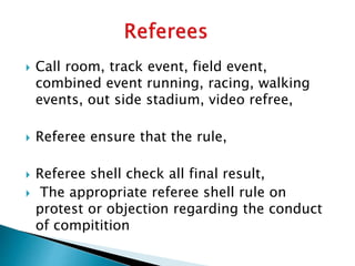 Rule and regulations of athletics track & field | PPTX