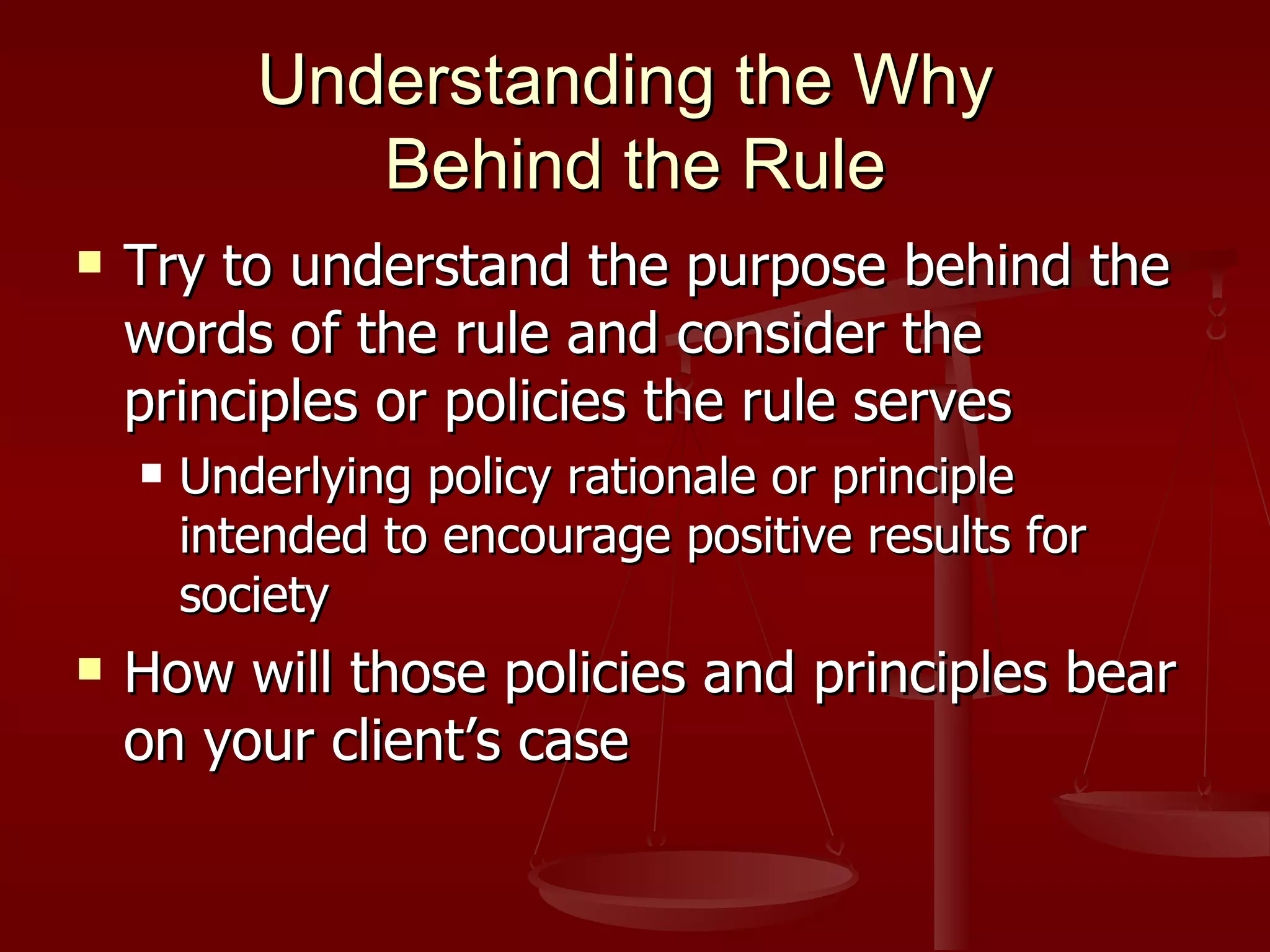 Rule application & drafting the discussion pt 2 | PPT | Law