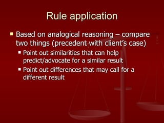 Rule application & drafting the discussion pt 2 | PPT | Law