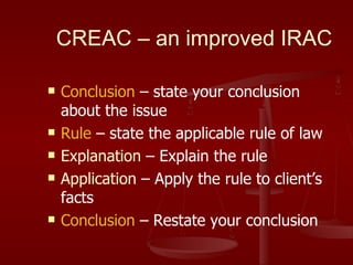Rule application & drafting the discussion pt 2 | PPT | Law