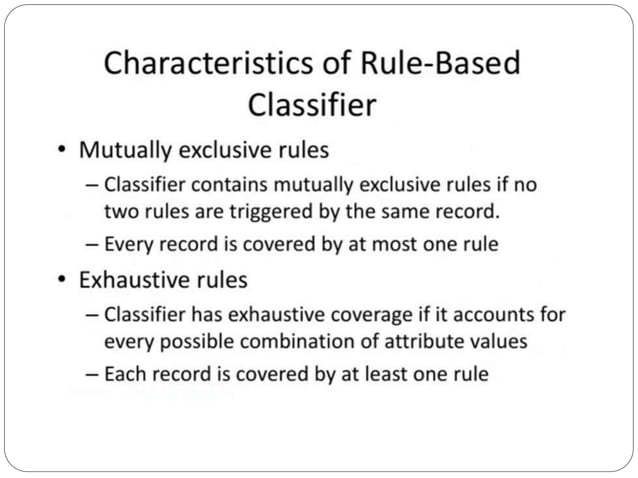 Rule Based Algorithms.pptx | Databases | Computer Software and Applications