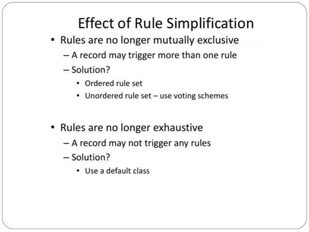 Rule Based Algorithms.pptx | Databases | Computer Software and Applications