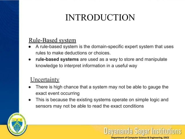 Rulebased system presentation under uncertainty using Bayesian networks | PPT