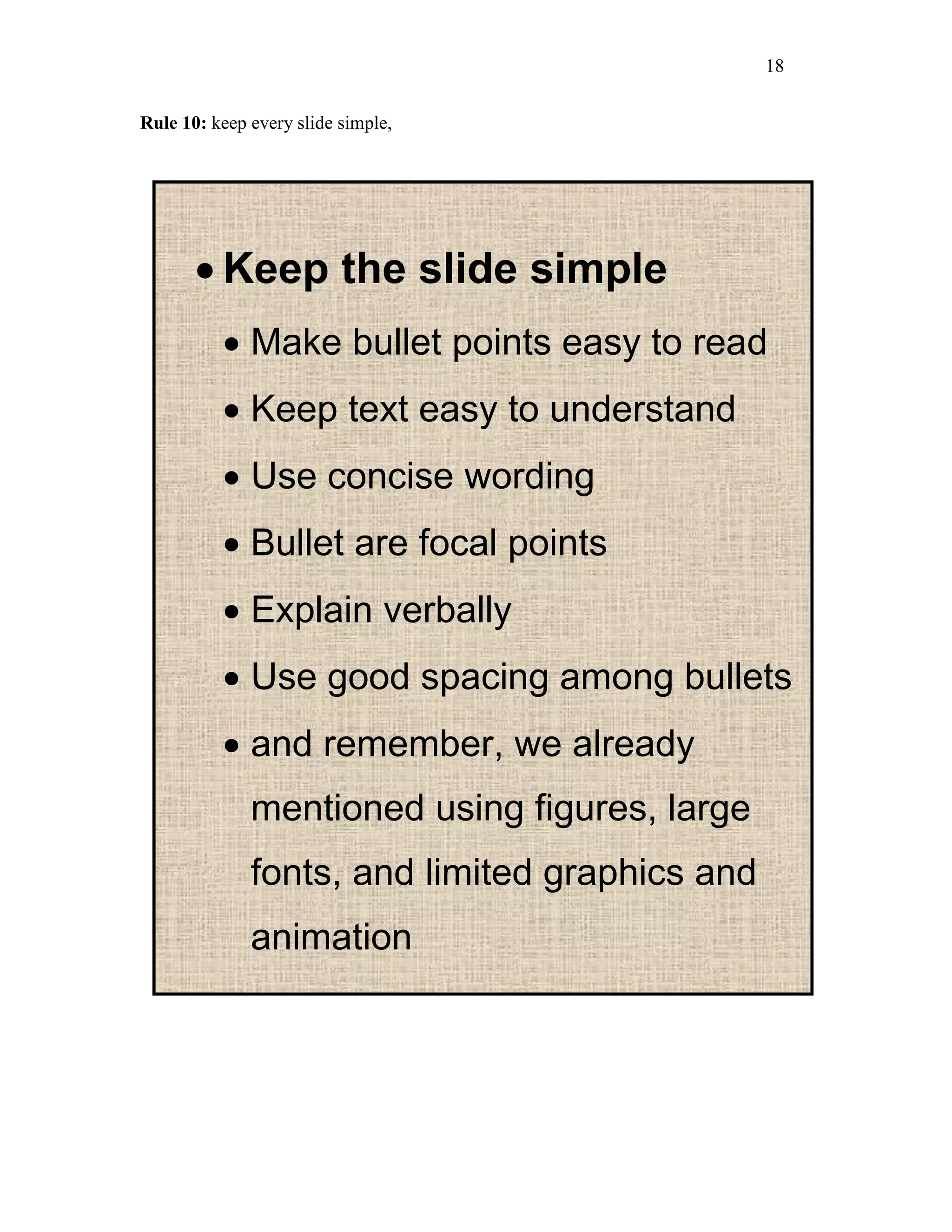Rule for creating power point slide | PDF