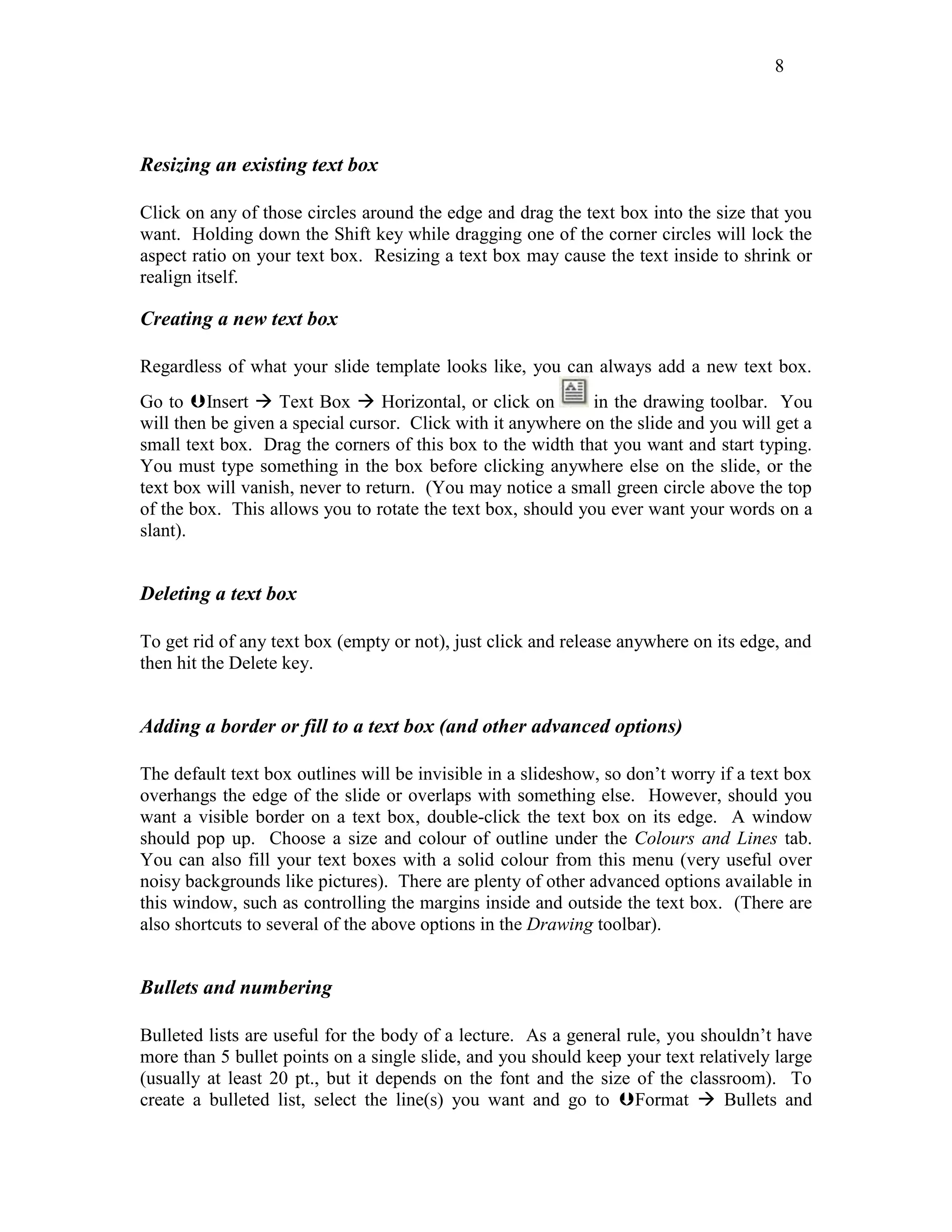 Rule for creating power point slide | PDF