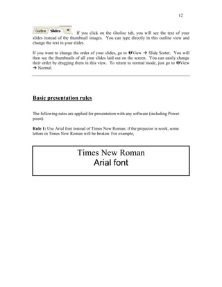 Rule for creating power point slide | PDF